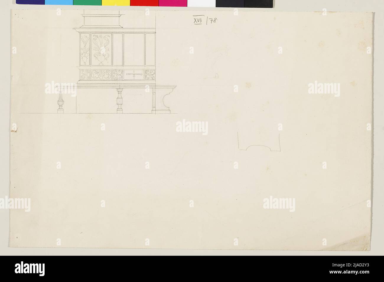 House Hollitzer, tiled stove with oven bench. Heinrich von Ferstel ...