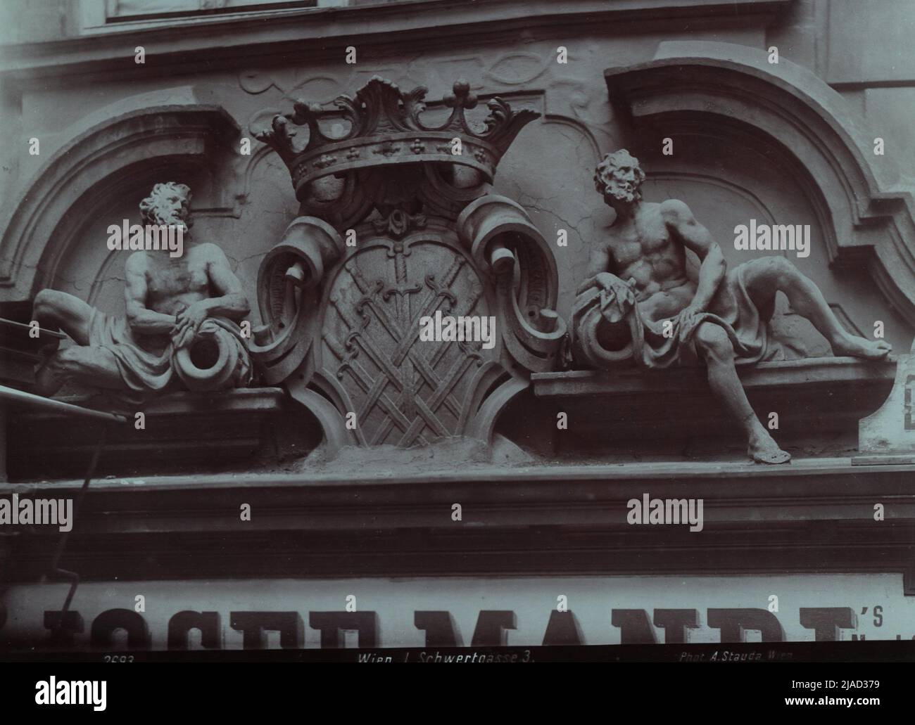 1., Schwertgasse 3 - "To the 7 swords" - house signs. August Stauda ...