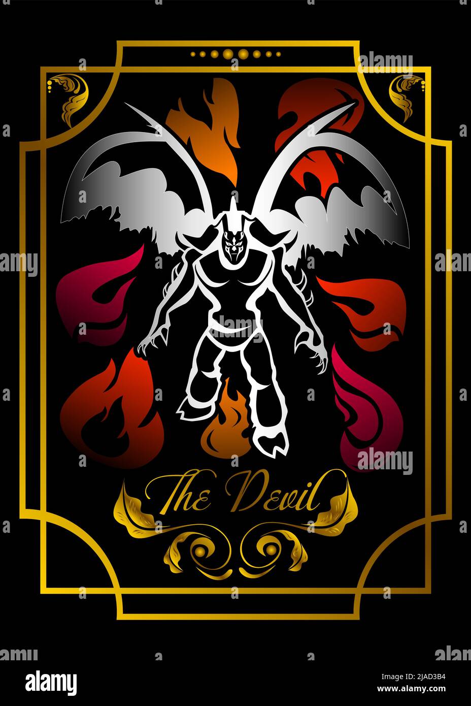 The devil tarot Stock Vector Images - Alamy