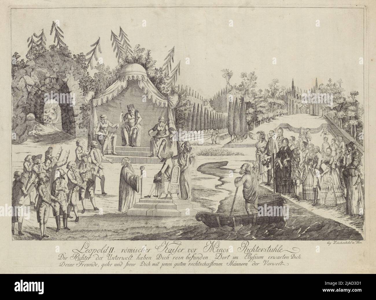 Leopold II. Roman emperor before Minos Richterstuhle "(allegorical ...