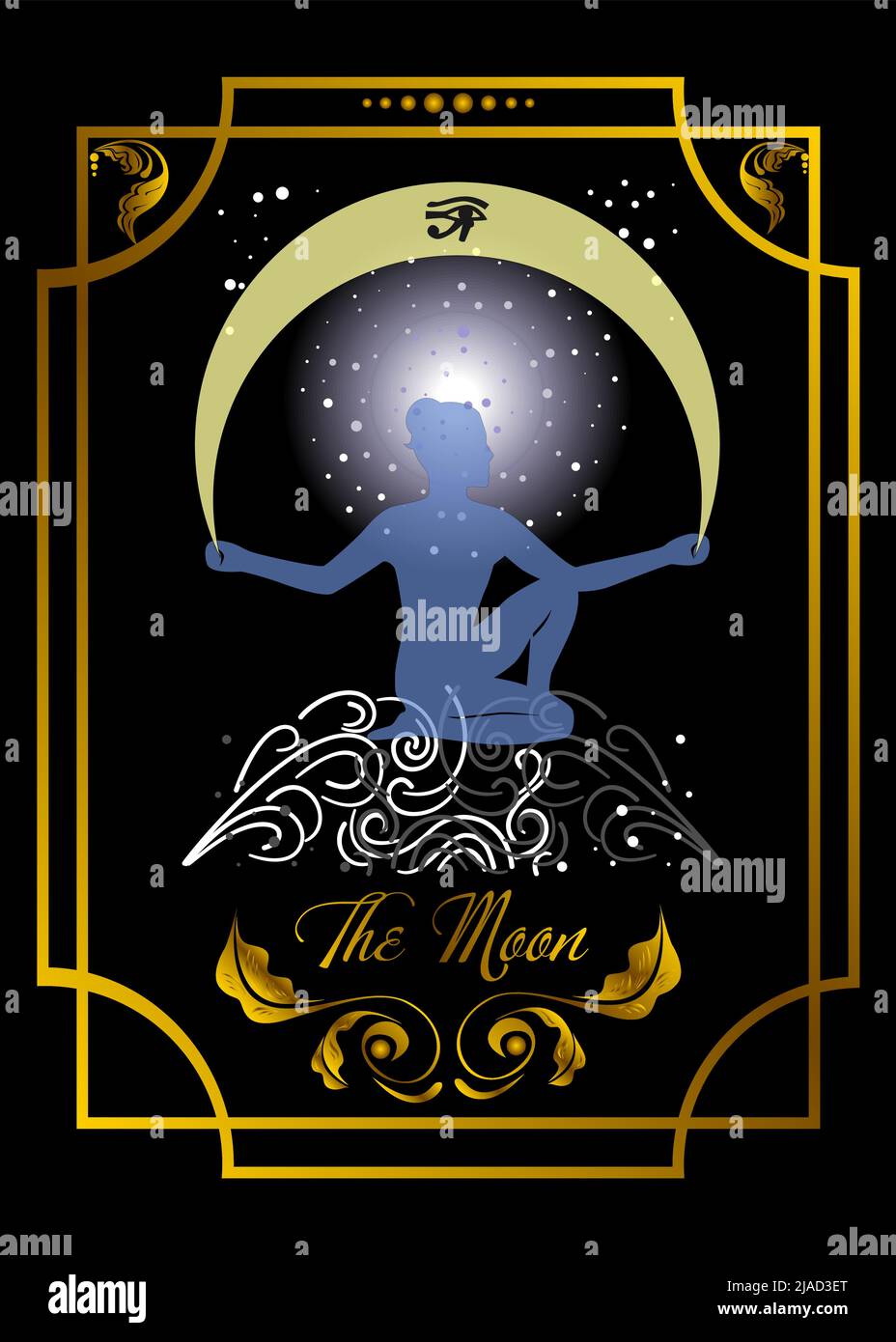 Moon mysticism Stock Vector Images - Alamy