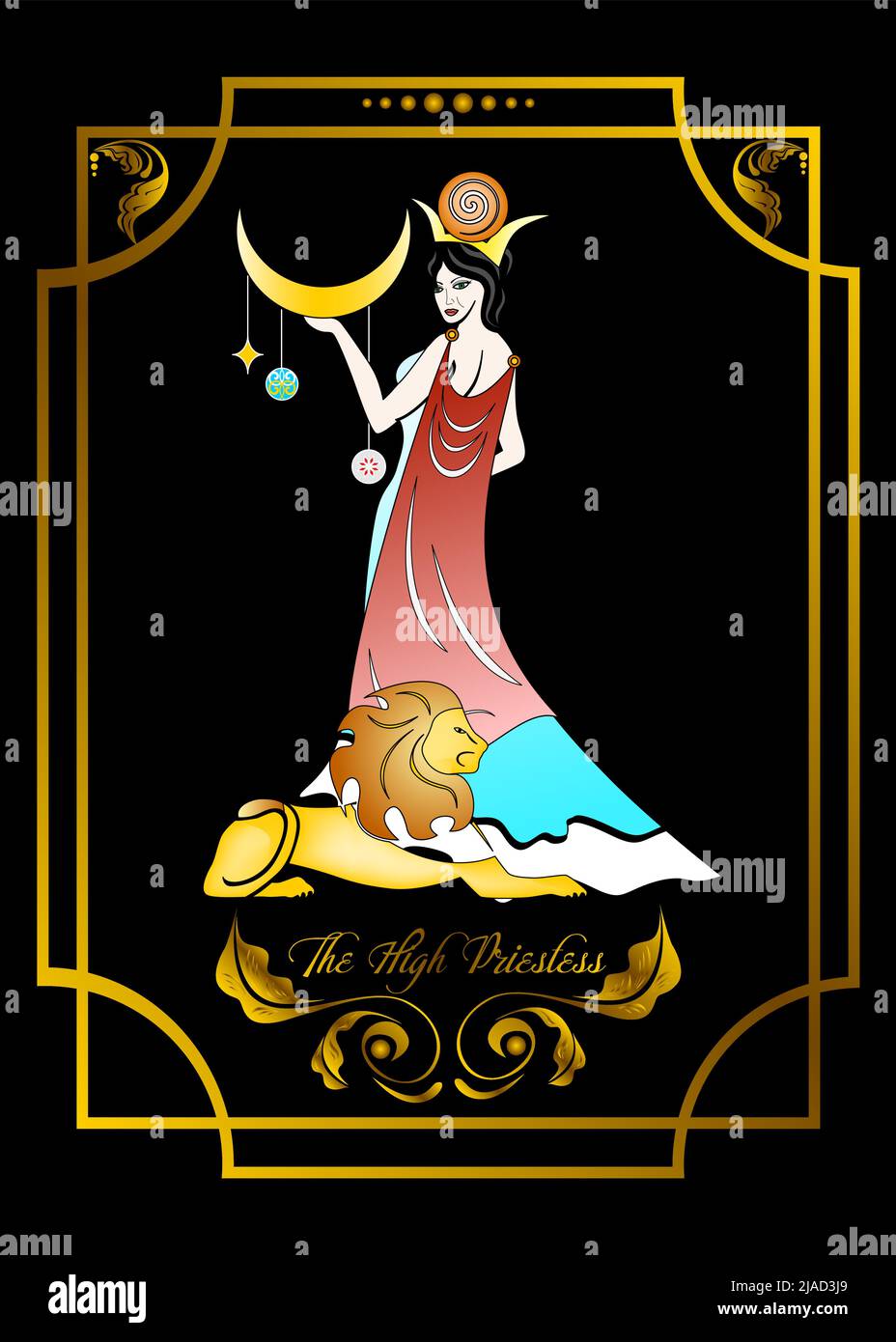 The priestess tarot Stock Vector Images - Alamy