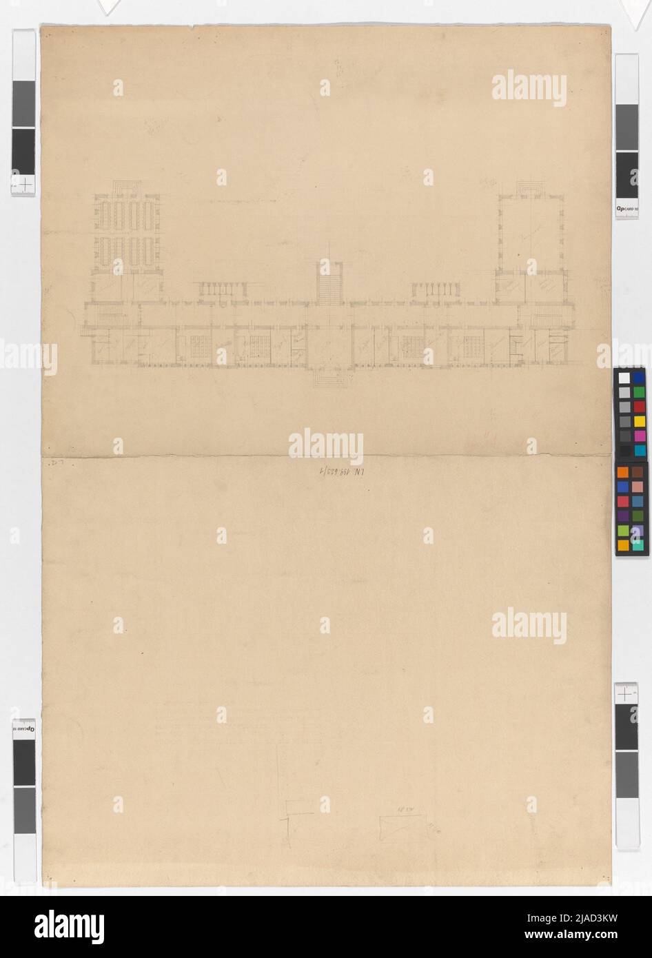 Forest school in the Wienerwald, floor plan / Verso: homage address of ...