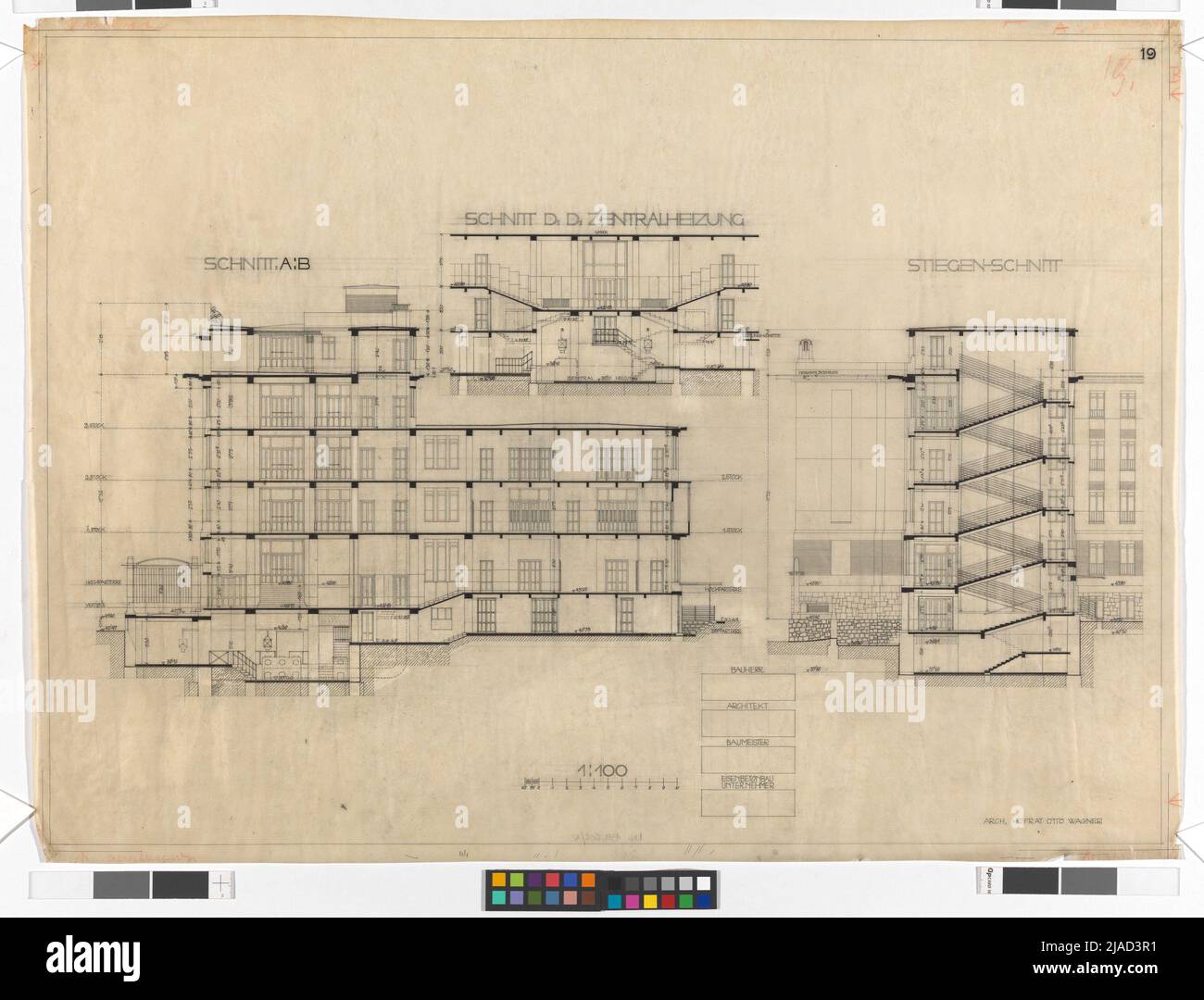 Kaiser-Franz-Josef Foundation hospital (cancer research hospital), cut ...