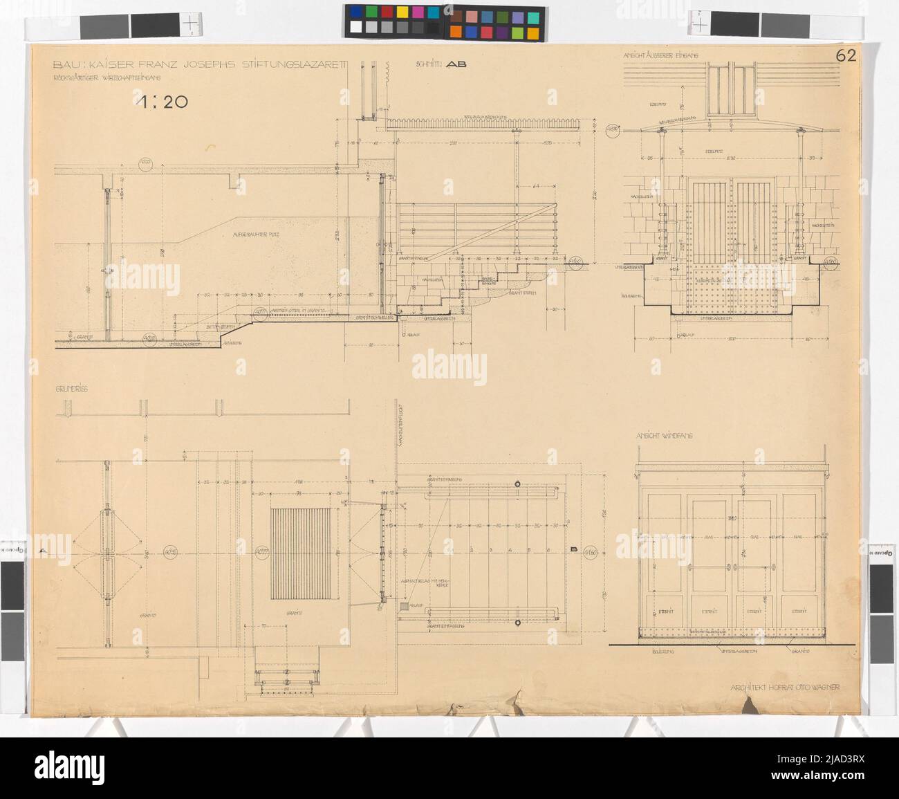 Kaiser-Franz-Josef Foundation hospital (cancer research hospital), backward economic entrance ...