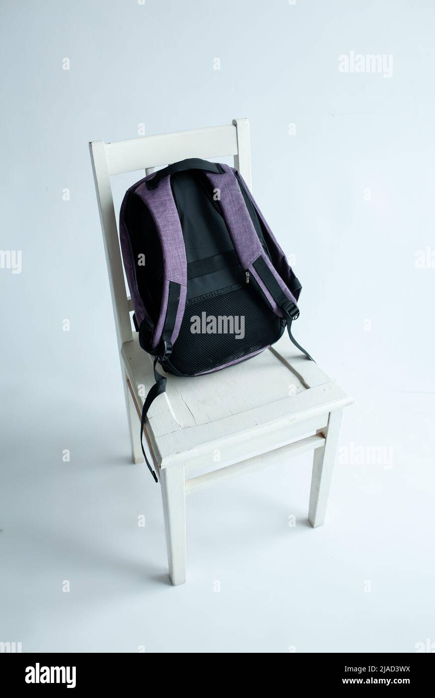 School backpack chair hi-res stock photography and images - Alamy