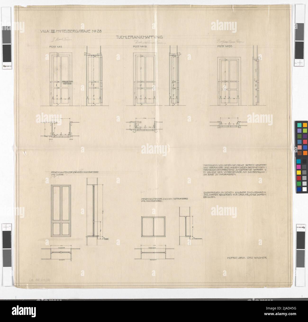 Second Villa Wagner, 14th, Hüttelbergstraße 28, carpenter acquisition ...