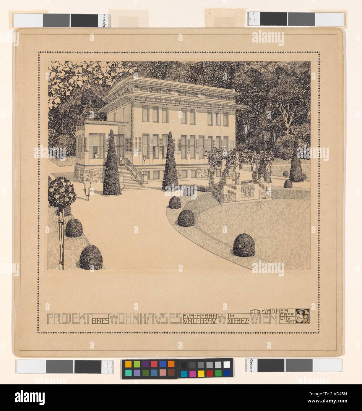 Second Villa Wagner, first project, perspective. Otto Wagner (1841-1918 ...