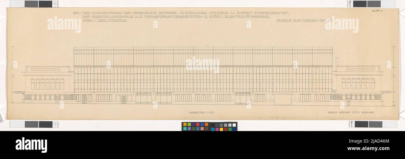 Zedlitzhalle, open to Cobdengasse. Otto Wagner (1841-1918), architect ...