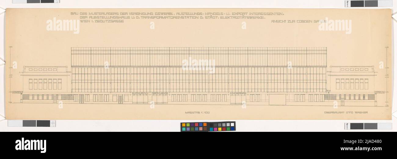 Zedlitzhalle, facade against Cobdengasse. Otto Wagner (1841-1918 ...