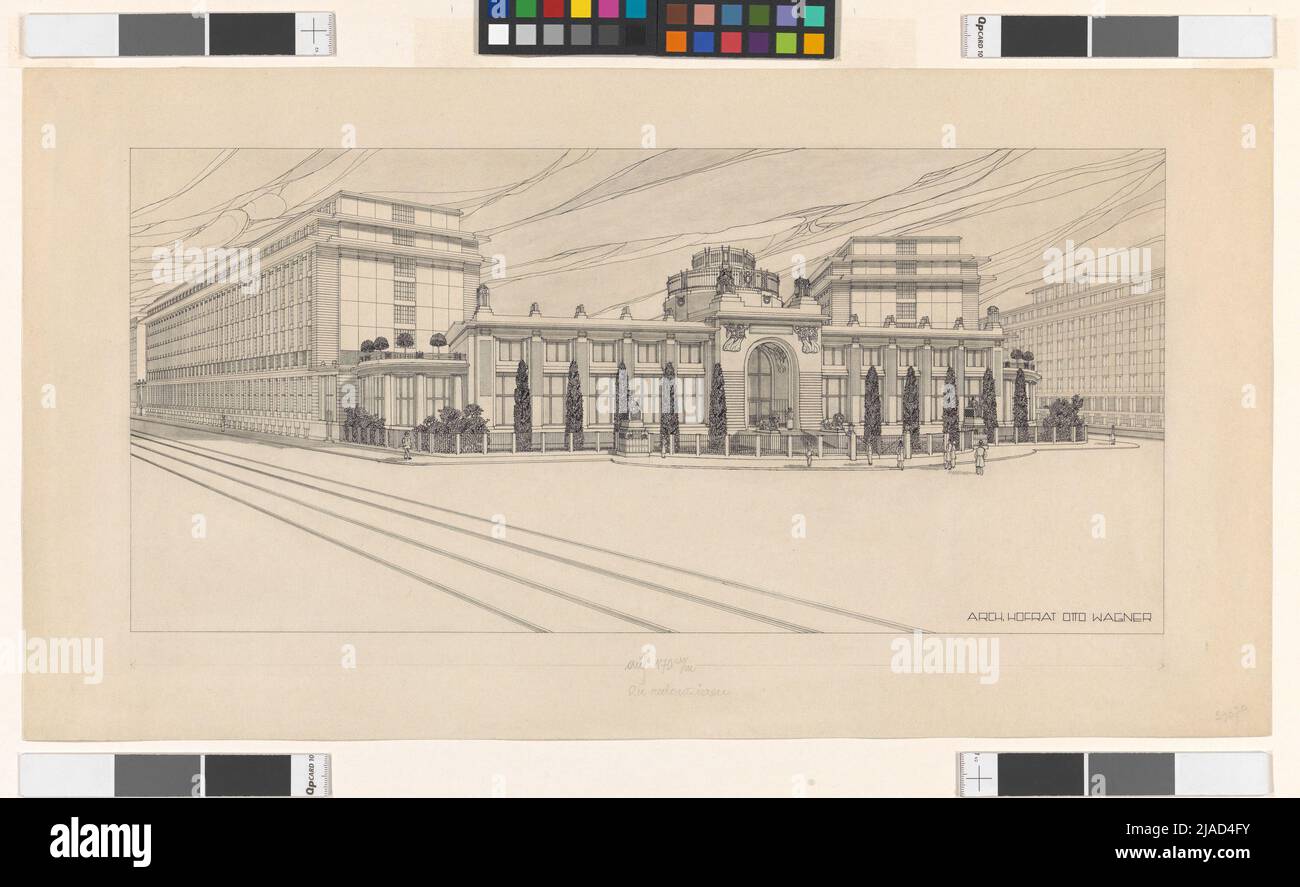 University library, second project, perspective. Otto Wagner (1841-1918 ...