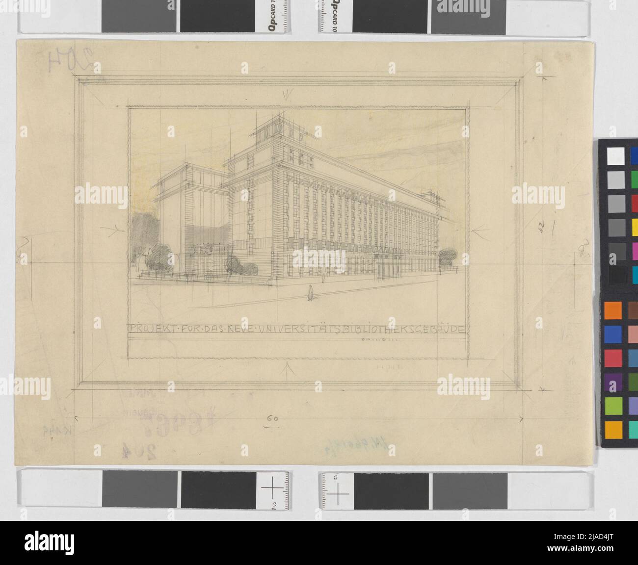 University library, first project, perspective. Otto Wagner (1841-1918 ...