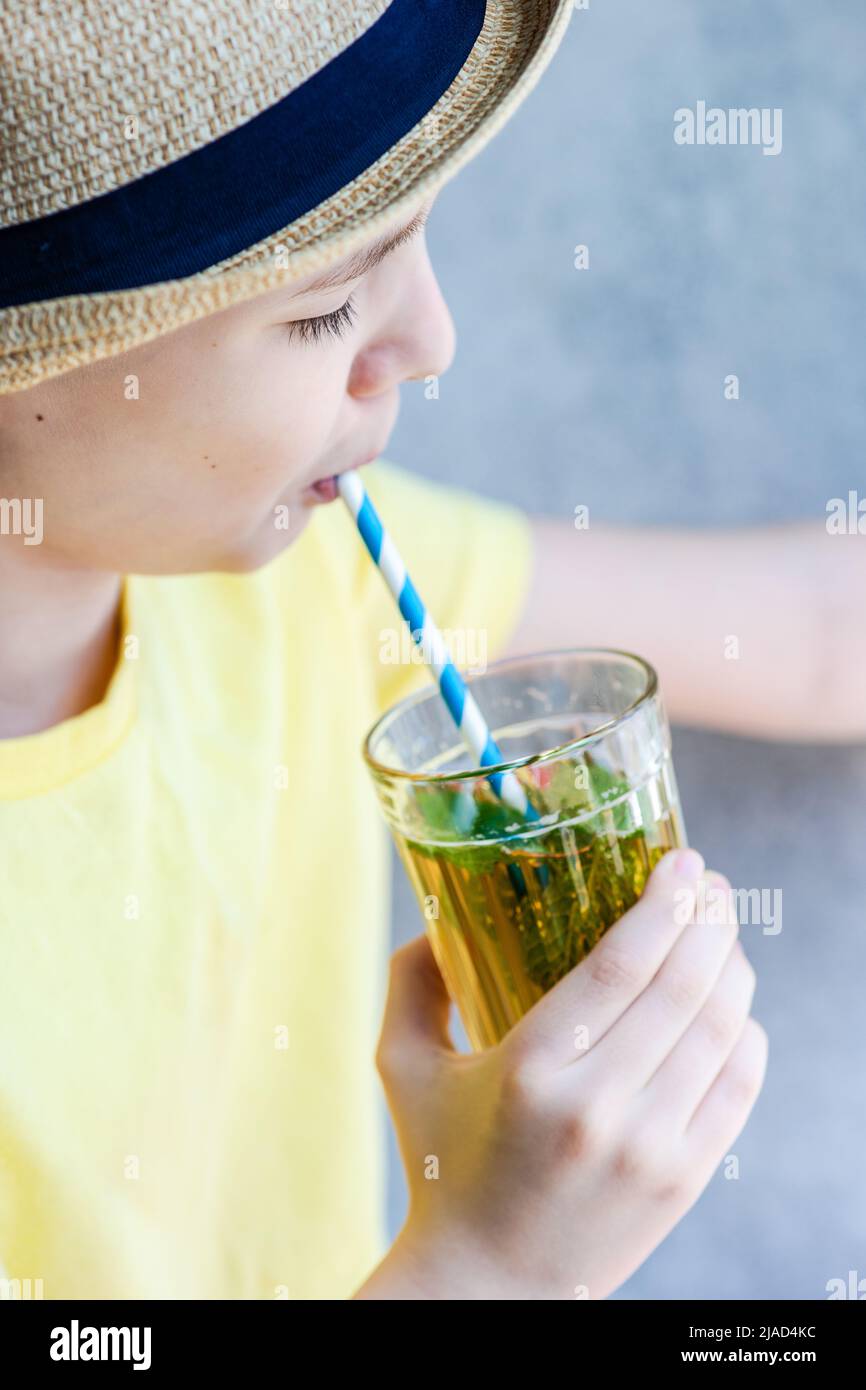 Children drinking tea hi-res stock photography and images - Alamy