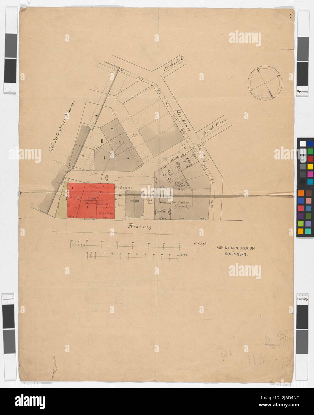 Rennweg parceling plan (for a project for a palace of the imperial ...