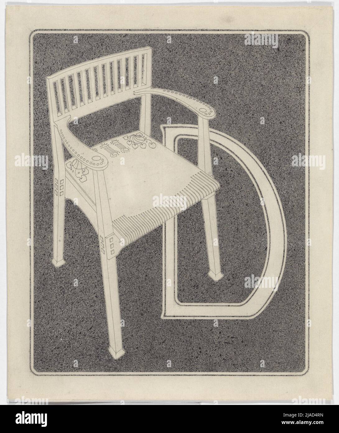 Initial "D" for Otto Wagner's text "The art in the trade" in Ver Sacrum ...