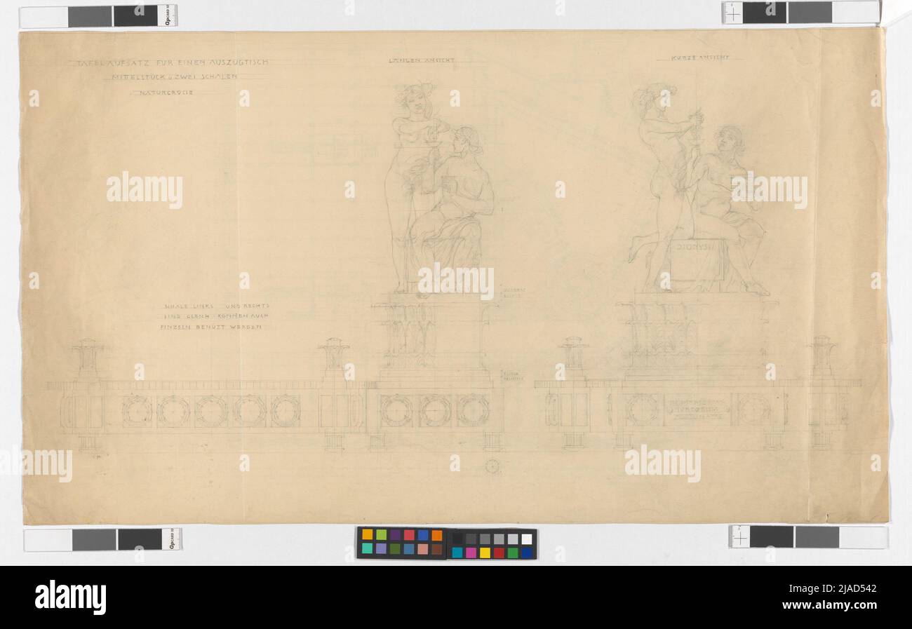 Table attachment for a pull -out table, views. Otto Wagner (1841-1918 ...