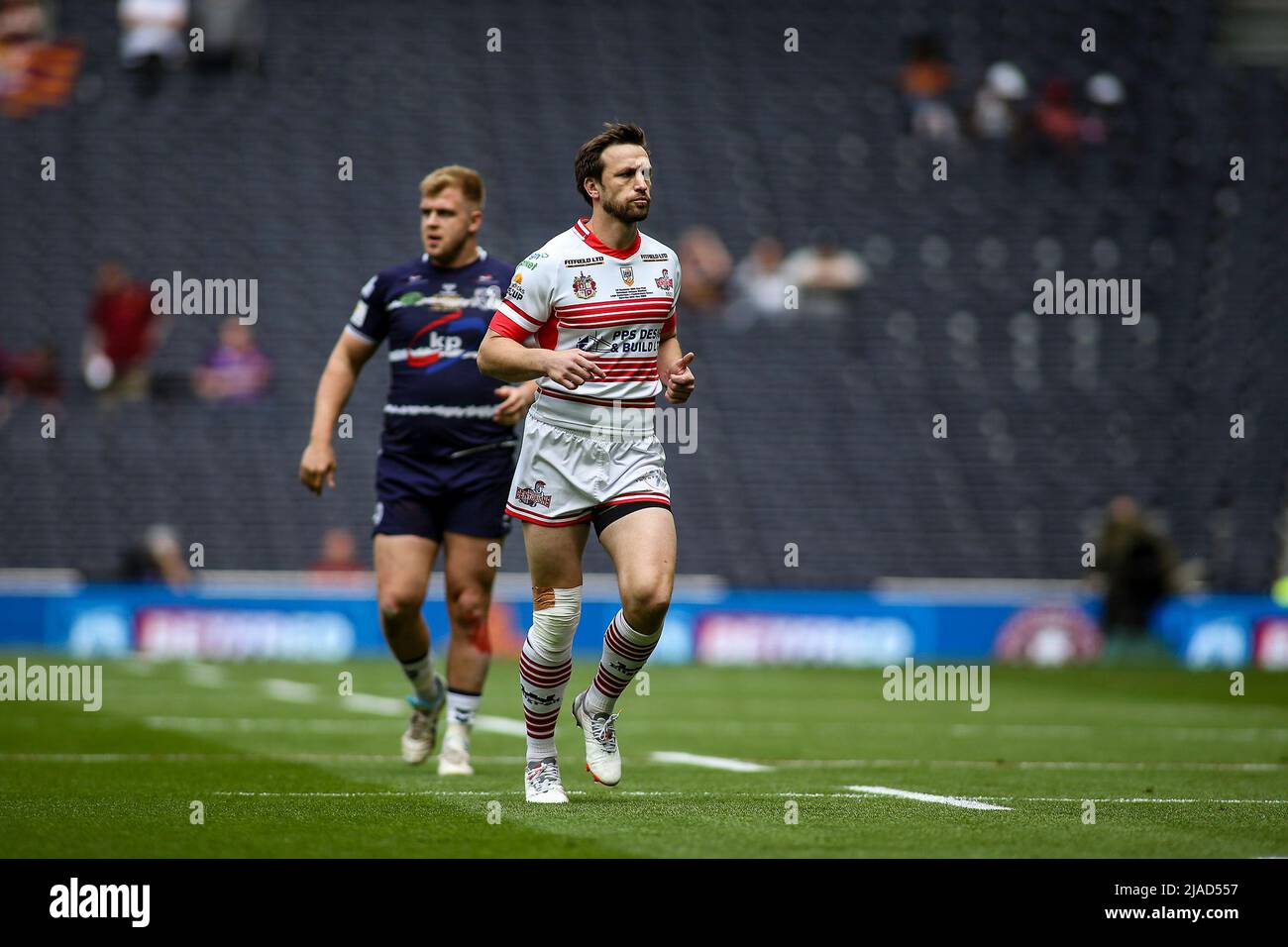 London, UK. 28th May, 2022. Joe Mellor of Leigh during the AB Sundecks ...