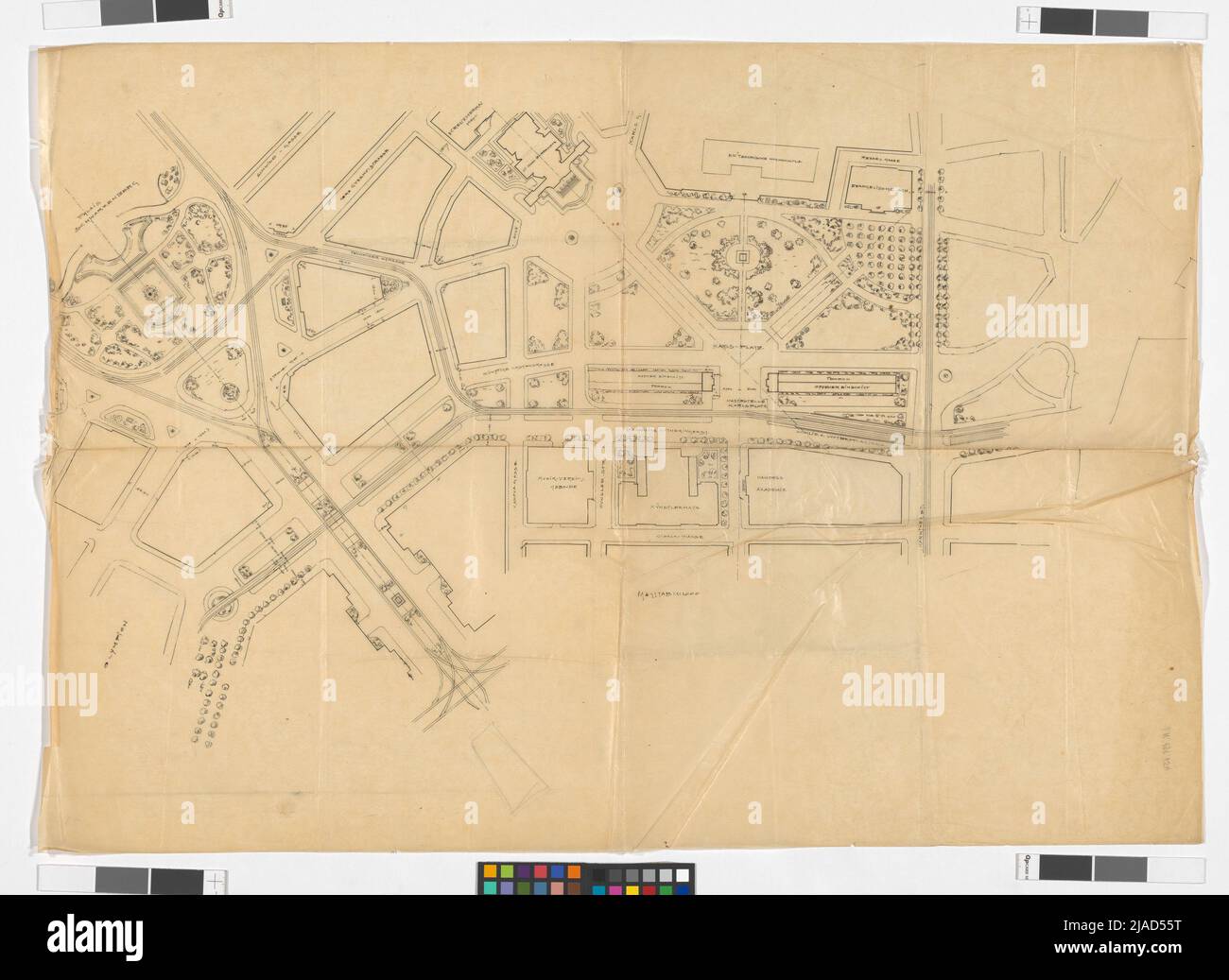 Situation plan of the Karlsplatzes with Karlsplatz Stadtbahn stop. Otto ...