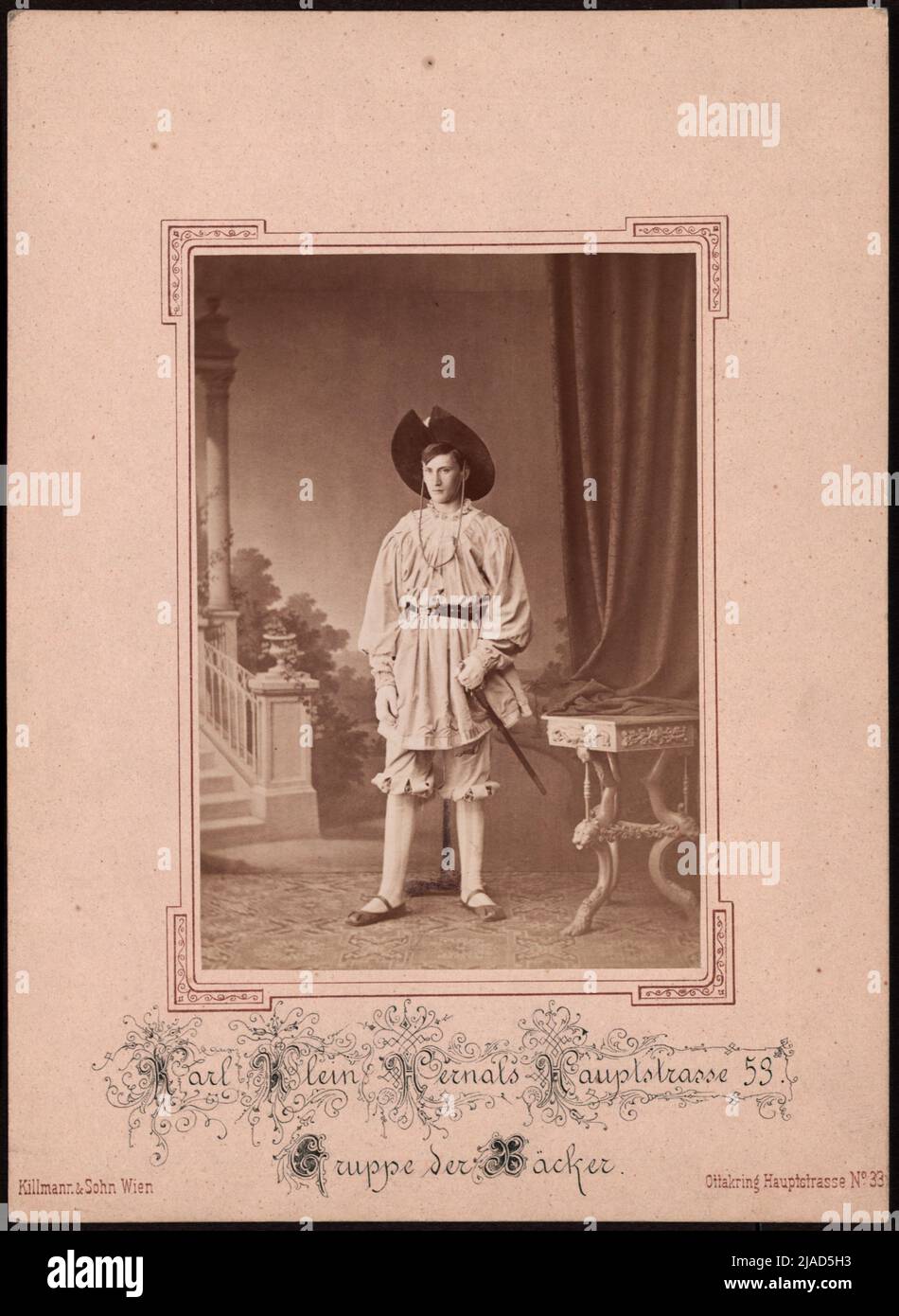 Karl Klein, baker at the Macart Festival 1879. Killmann & Sohn, Photo ...