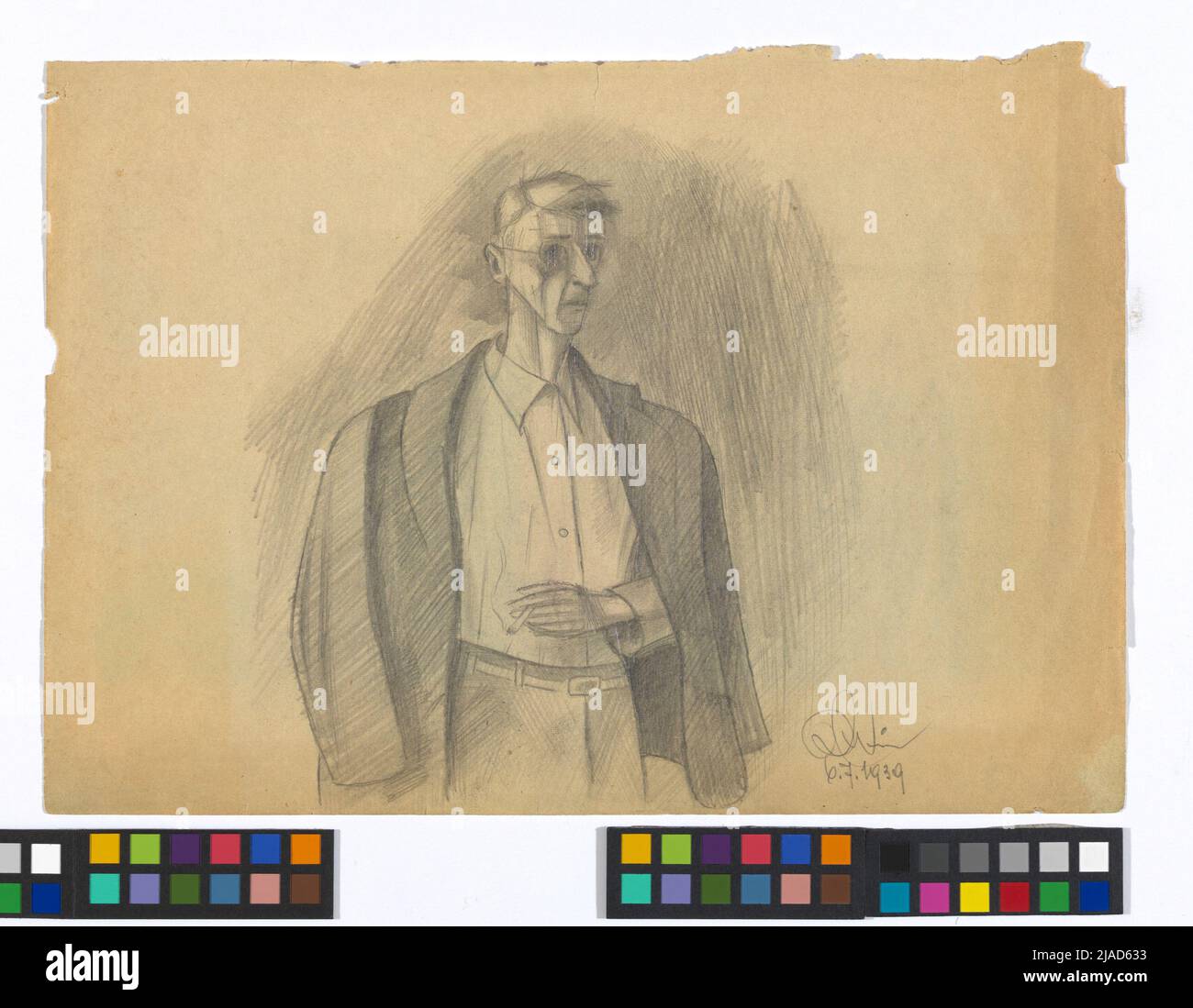 Self -portrait. Karl Wiener (1901-1949), artist Stock Photo - Alamy