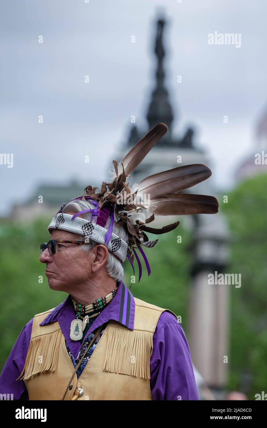 Montreal, Quebec, Canada. 26th May, 2022. Ka'nahsohon (Kevin) Deer of ...