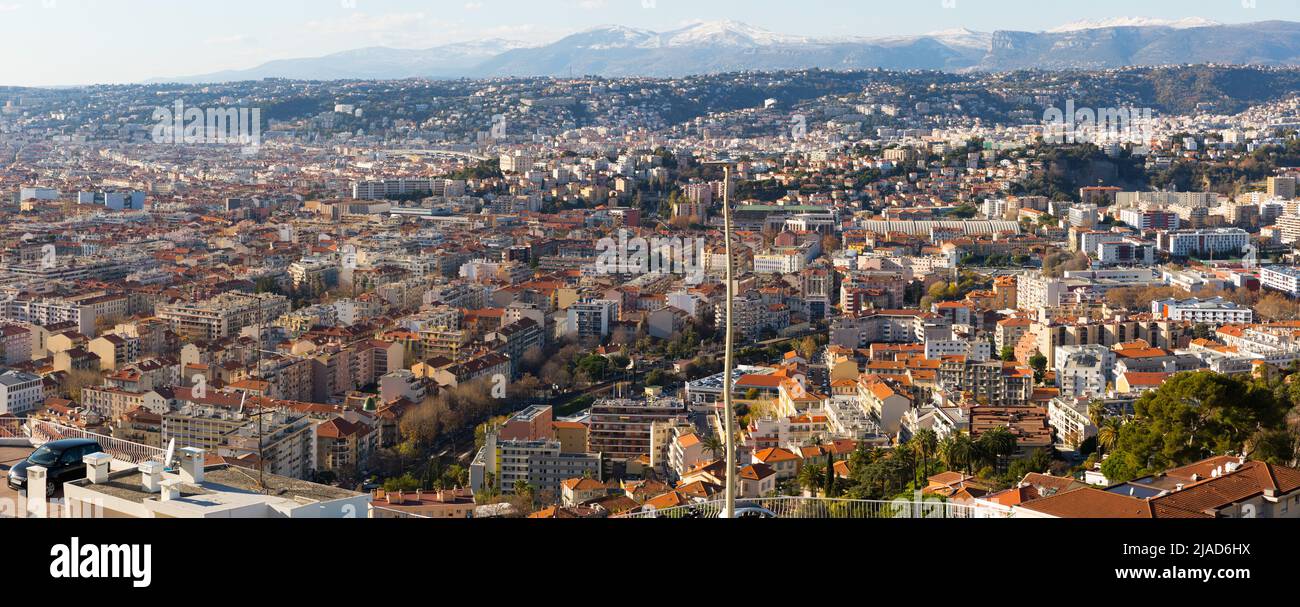 Image of colorful houses of Nica in France Stock Photo - Alamy
