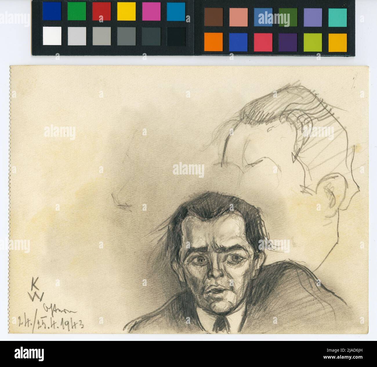 Male portrait (Rudolf Brunngraber). Karl Wiener (1901-1949), artist ...