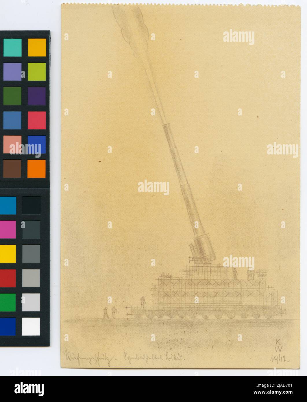 Huge gun. Karl Wiener (1901-1949), artist Stock Photo - Alamy