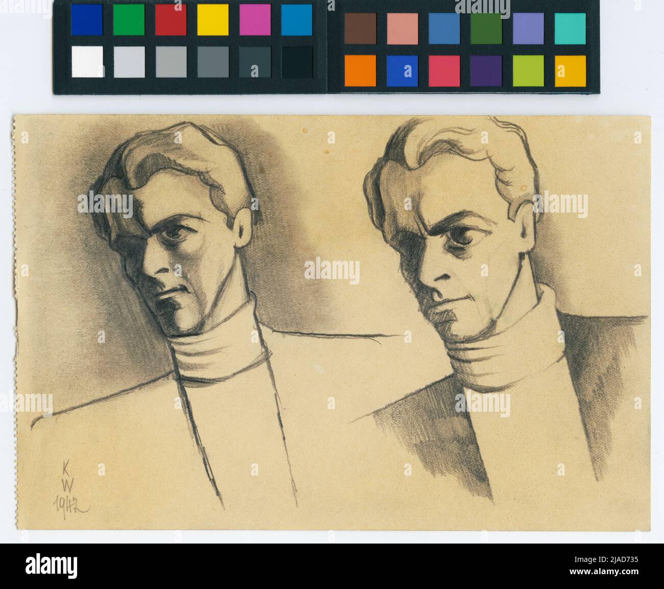 Male portrait. Karl Wiener (1901-1949), artist Stock Photo - Alamy