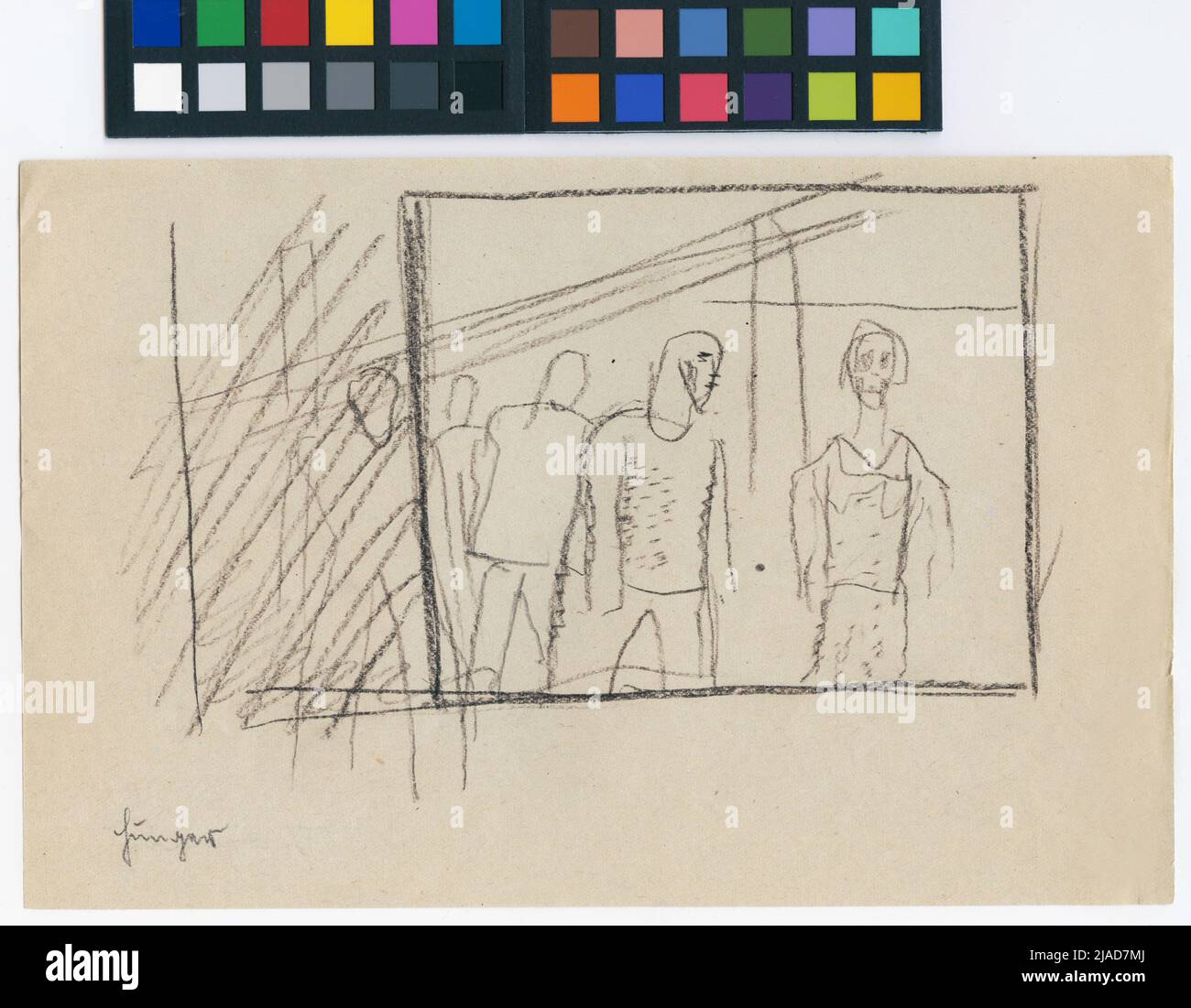 Hunger "(sketch). Karl Wiener (1901-1949), artist Stock Photo - Alamy
