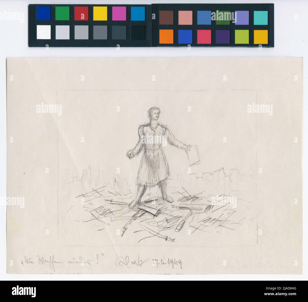 The weapons down! ". Karl Wiener (1901-1949), artist Stock Photo - Alamy