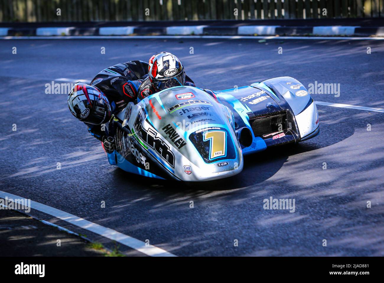 Ben and Tom Birchall on their 600 Haith Honda sidecar during first ...