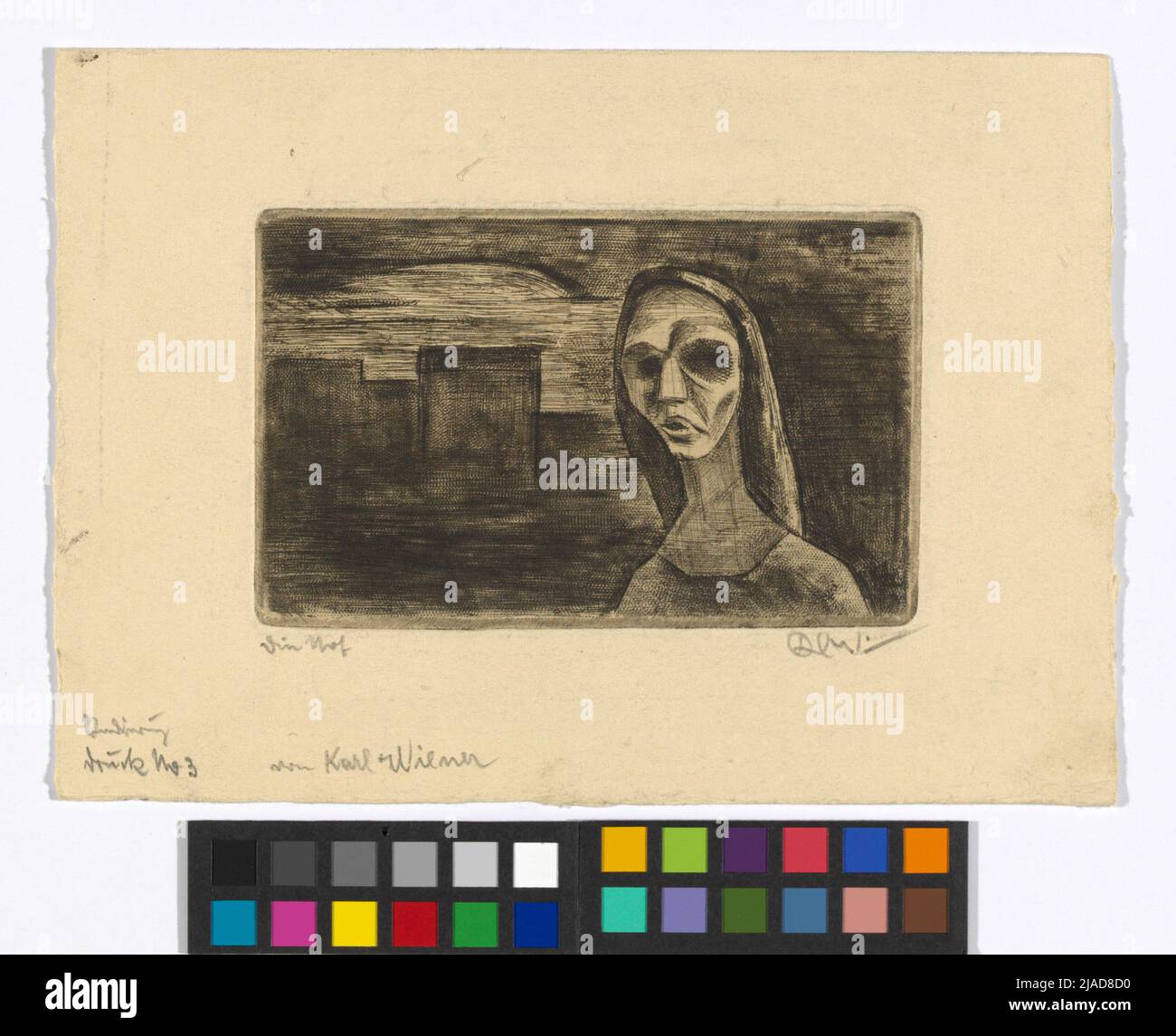 Die Not". Karl Wiener (1901—1949), Artist Stock Photo - Alamy