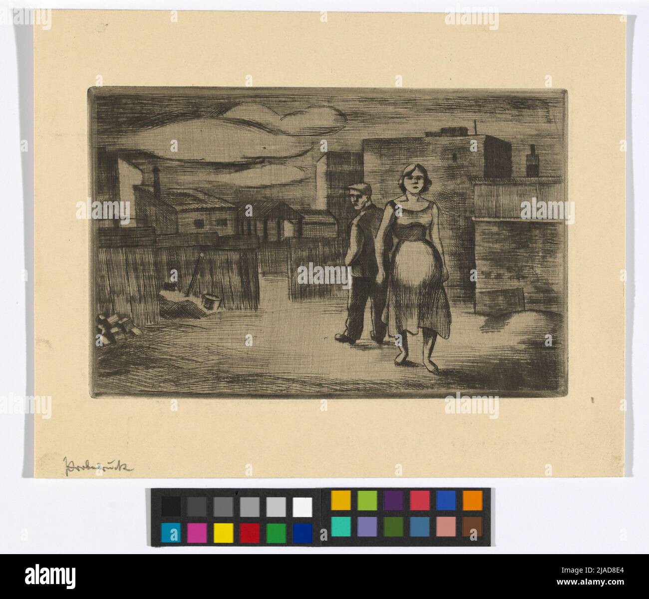 Without title (pregnant woman and man). Karl Wiener (1901-1949), artist ...