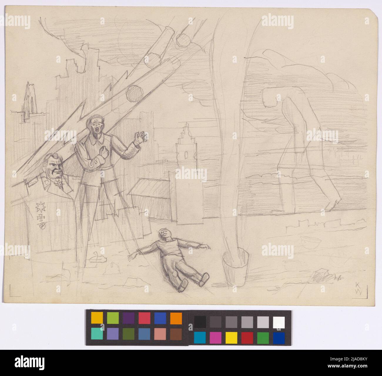 Distress ", pencil sketch from: cycle" yesterday to the morning ...