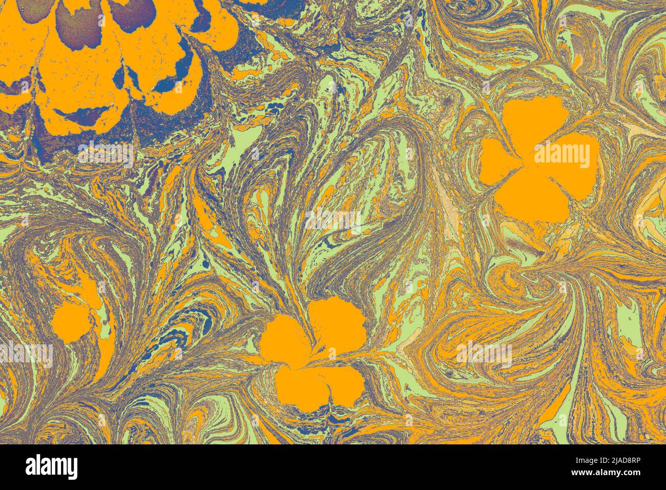 Creative ebru art background with abstract paint. Marbling texture ...