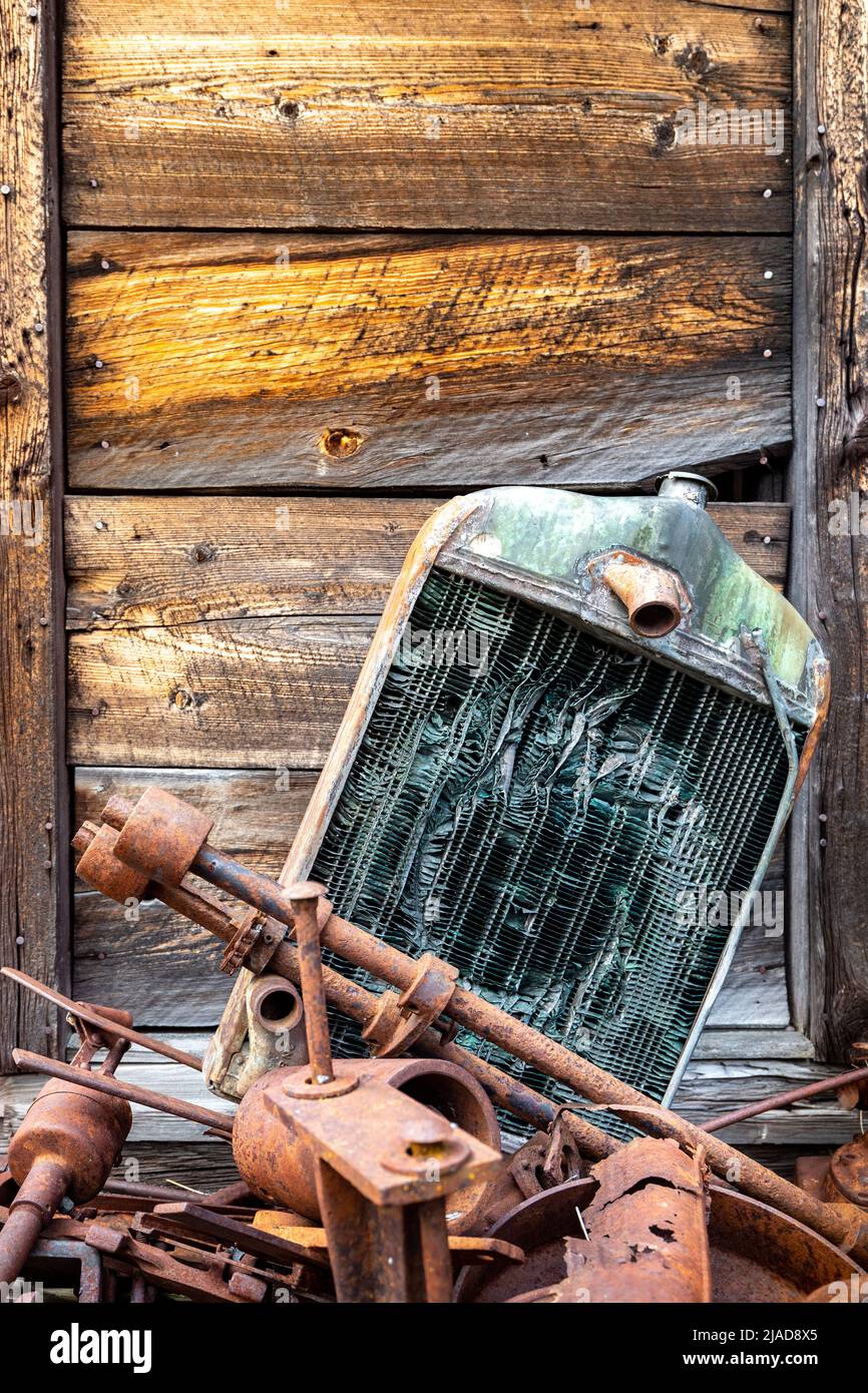 Green oxidation on an old rusty car radiator Stock Photo - Alamy