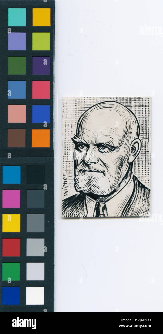 Portrait Karl Renner (), draft illustration for magazine (). Karl ...