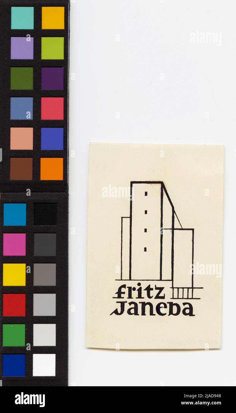 Ex-Libris design for Fritz Janeba. Karl Wiener (1901-1949), artist ...