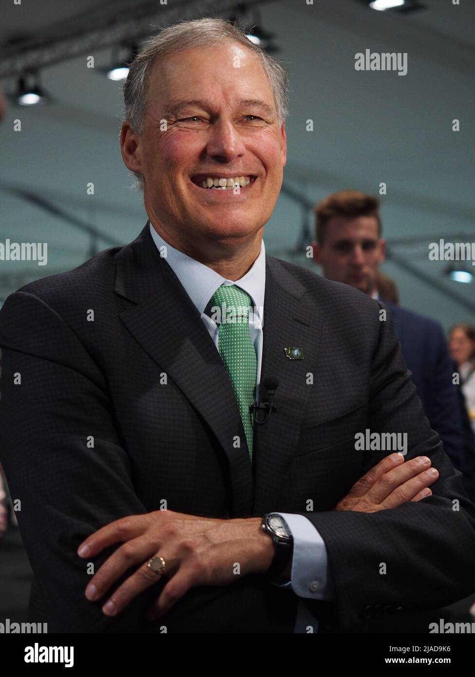 Jay Robert Inslee, governor of Washington, speaking at the United ...