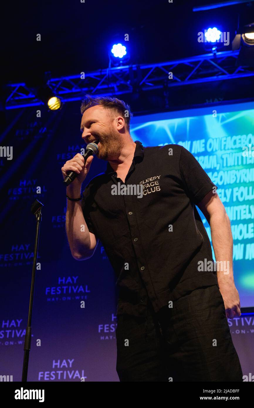 Hay-on-Wye, Wales, UK. 29th May, 2022. Jason Byrne at Hay Festival 2022 ...