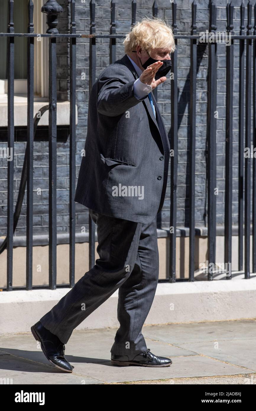 Prime Minister, Boris Johnson departs Downing Street for Parliament ...