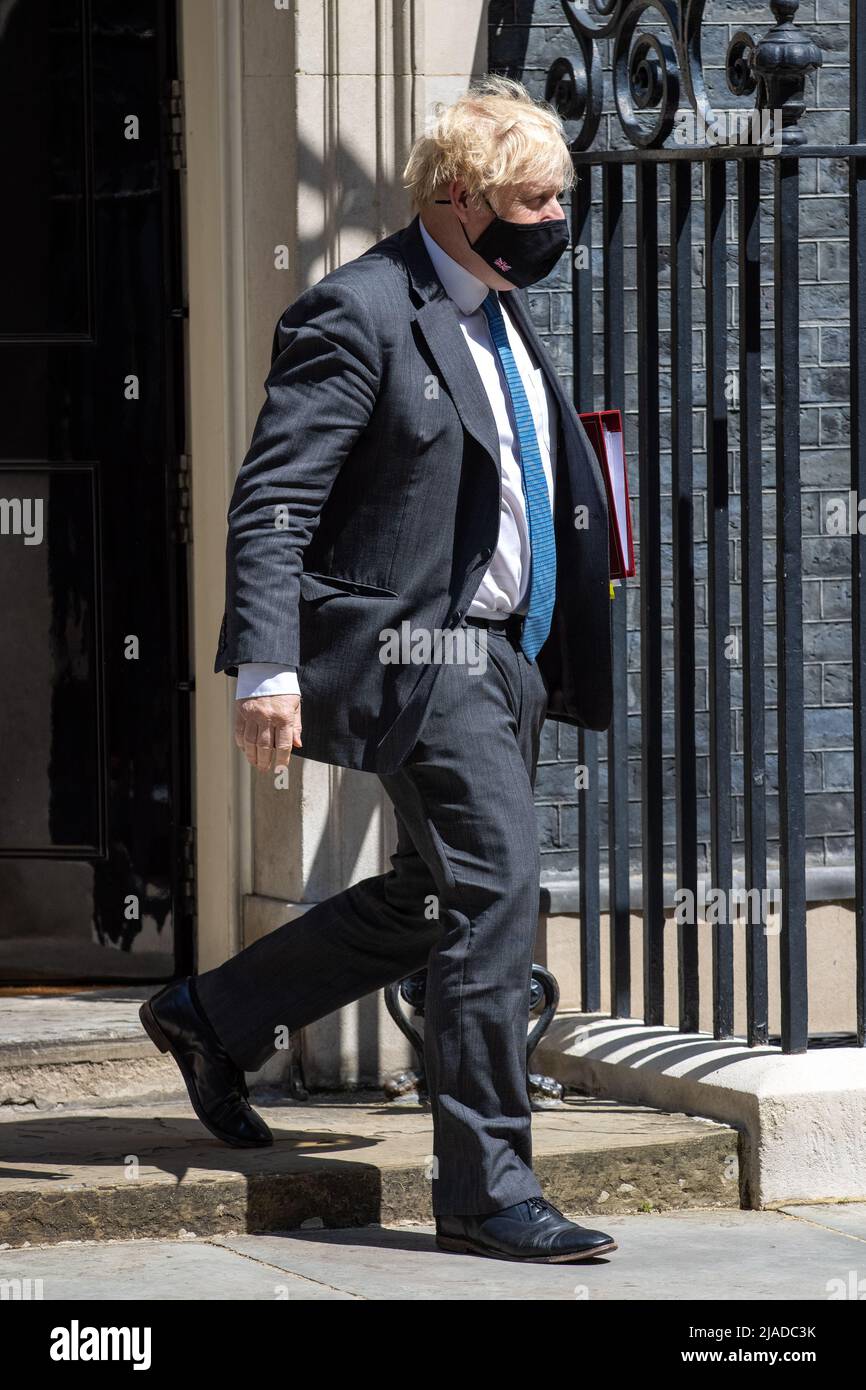 Prime Minister, Boris Johnson departs Downing Street for Parliament ...