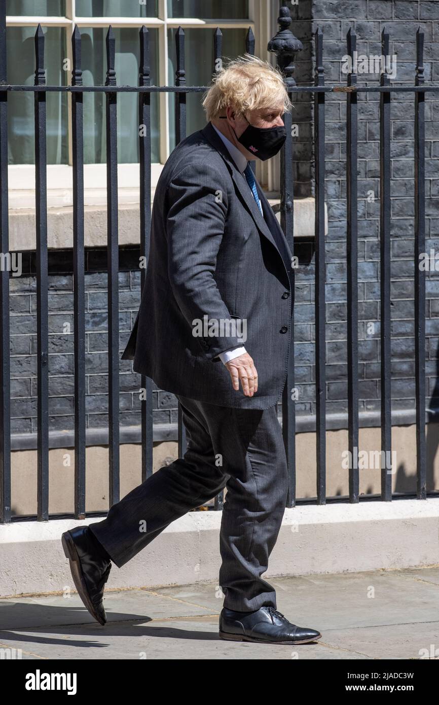 Prime Minister, Boris Johnson departs Downing Street for Parliament ...