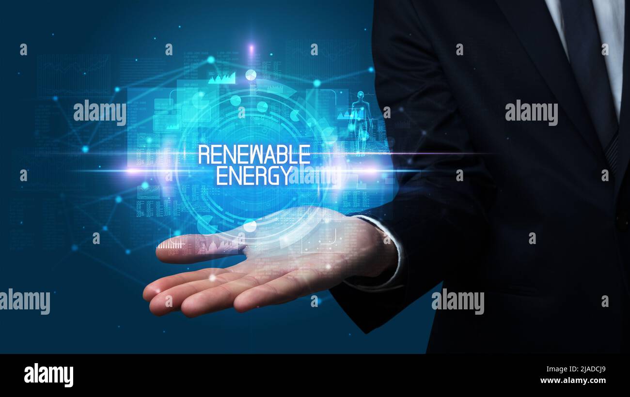 Man hand holding digital technology concept Stock Photo - Alamy