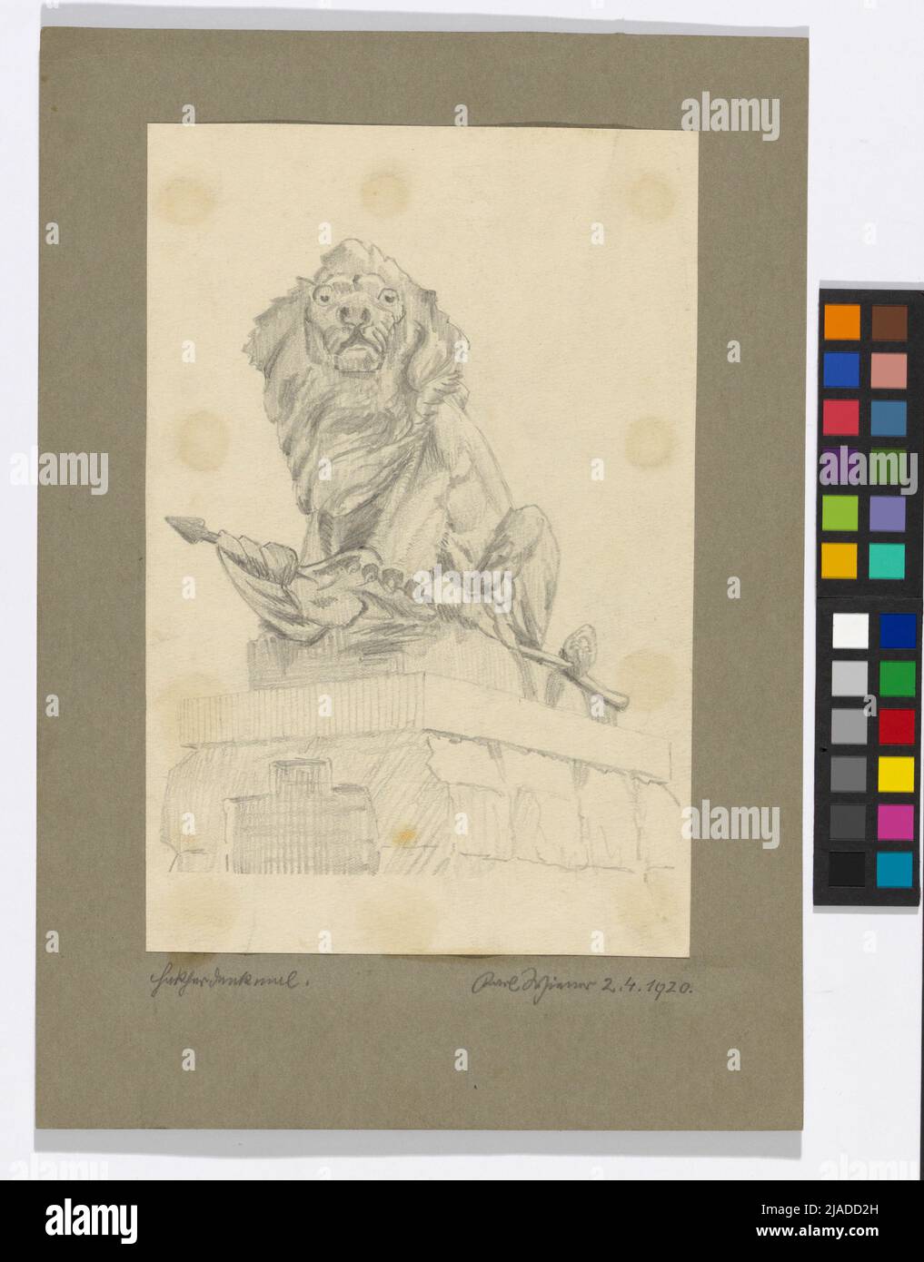 Monument (lion). Karl Wiener (1901-1949), artist Stock Photo - Alamy