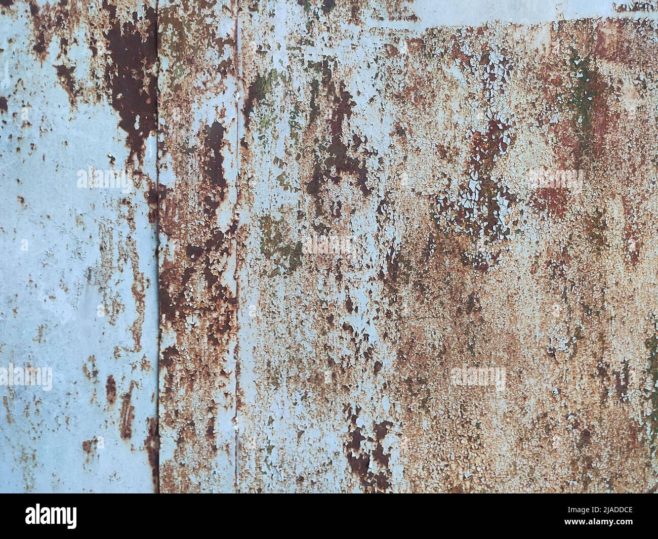 Corroded metal background. Rusted white painted metal wall. Rusty metal ...