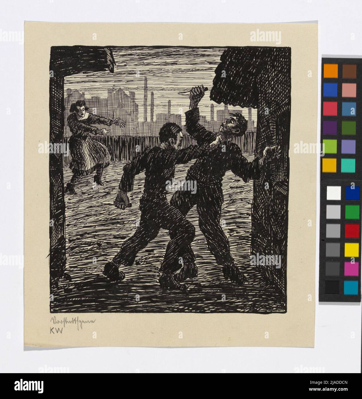 Vorstadt scene ". Karl Wiener (1901-1949), artist Stock Photo - Alamy