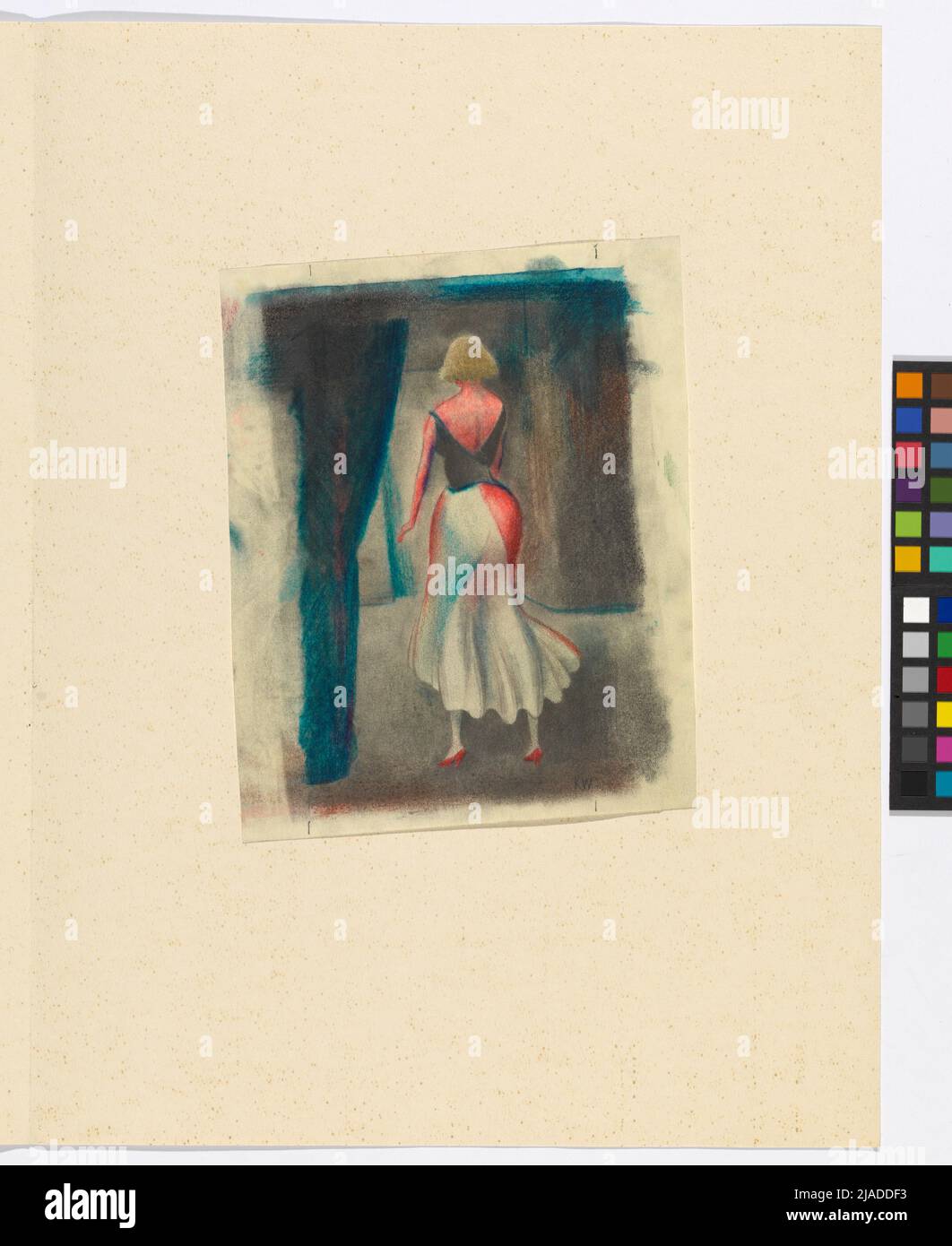 Without title (female figure, back view). Karl Wiener (1901-1949 ...