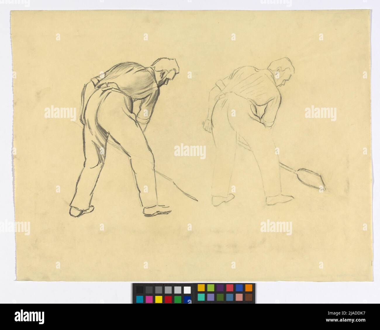 Karl Wiener: Sketch (man with shovel), around 1926. Karl Wiener (1901 ...